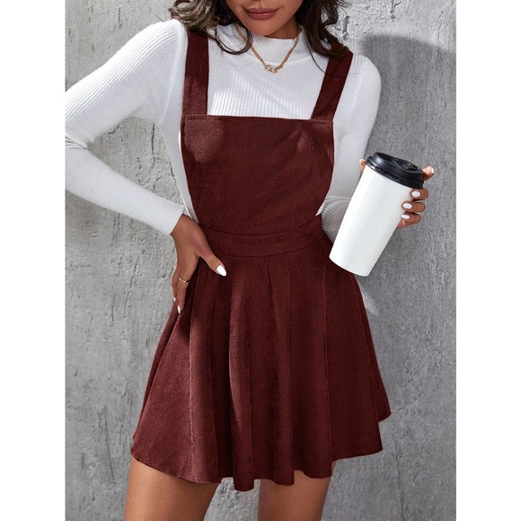 BohoGypsyDreamer.com | Dresses | Criss Cross Back Corduroy Overall Mini ...